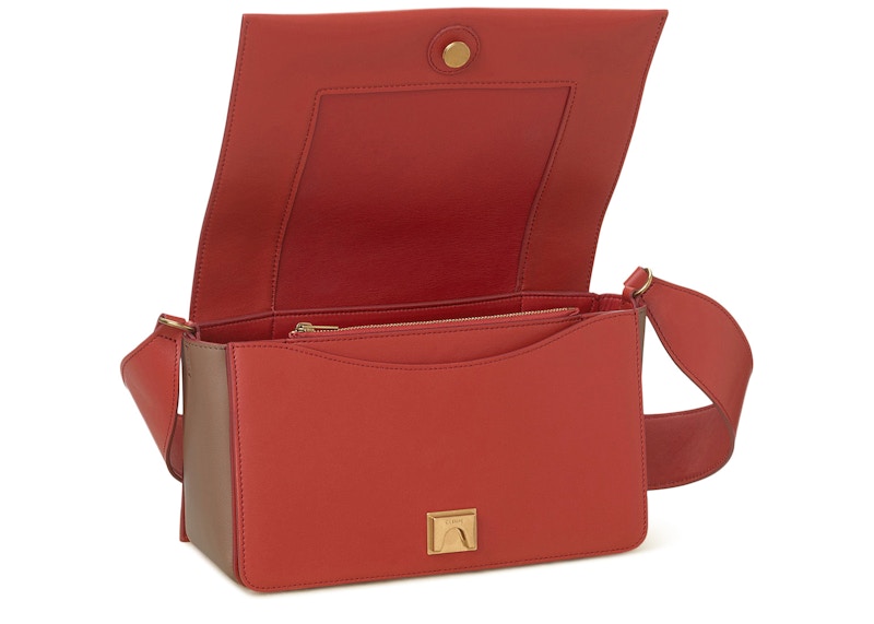 Celine Frame Medium Fox Red/Tan in Calfskin with Gold-Tone - US