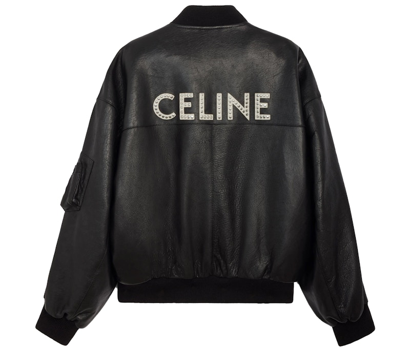 Celine Leather Bomber Jacket Black Men's - SS22 - US