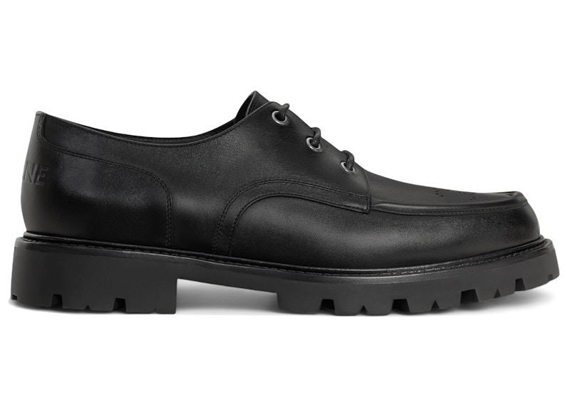 Celine Margaret Derby Black Shiny Bull Men's - 364393579C.38NO - US