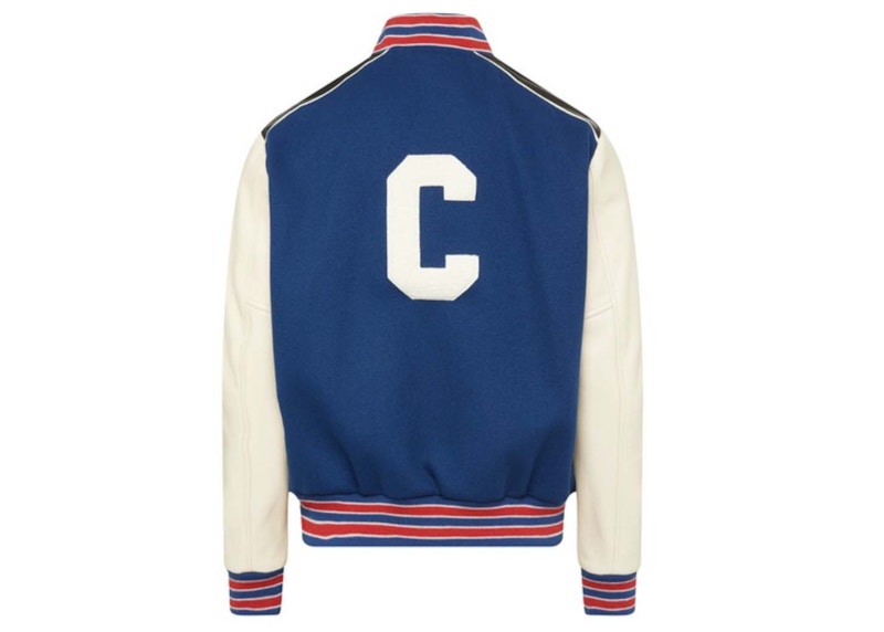 Celine Oversized Wool Varsity Jacket Cobalt Men's - FW22 - US