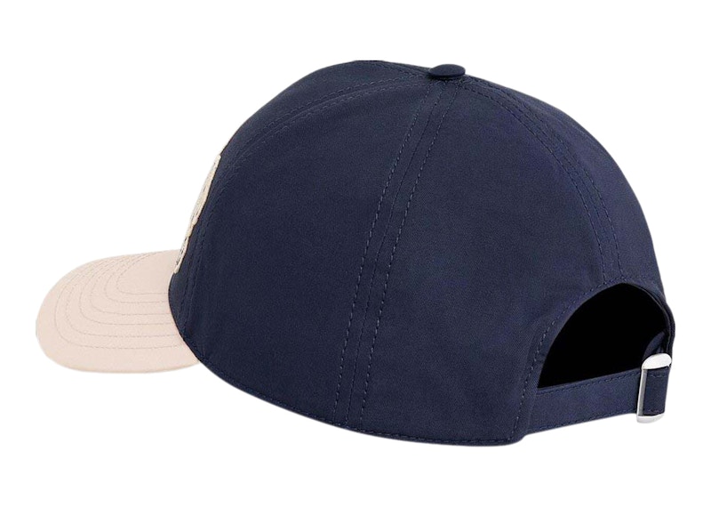 Celine University Baseball Cap Navy/Cream in Cotton with Silver-tone - US