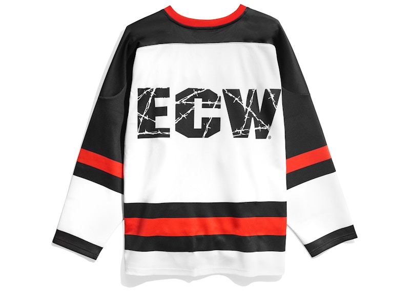 Chalk Line ECW White Retro Hockey Jersey White/Black/Red Men's - US