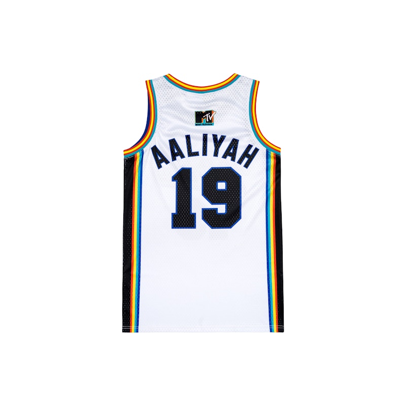 Chalk Line MTV Bricklayers X Aaliyah Retro Basketball Jersey White Men ...
