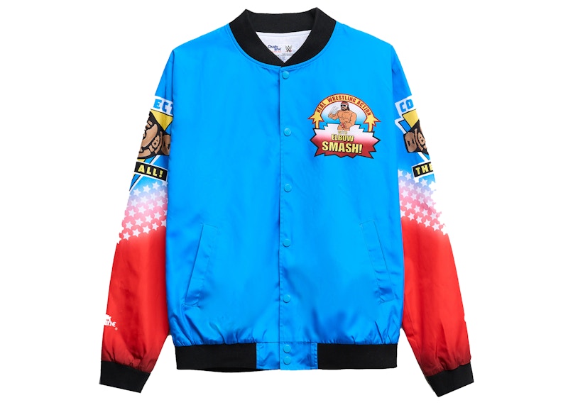 Chalk Line Macho Ring Wrestling Figure Fanimation Jacket Blue/Red/Multi ...