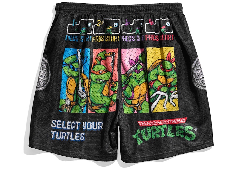 Chalk Line TMNT Video Game Character Select Retro Shorts Black/Multi