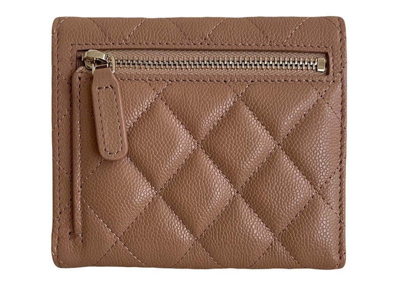 Chanel Classic Small Flap Wallet Beige (AP0231) in Calfskin with Gold ...