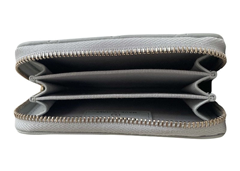 Chanel Classic Zipped Coin Purse Light Grey (AP0216) in Lambskin with ...