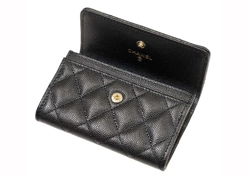 Chanel Crystal Enamel CC Logo Flap Card Holder Black (AP3342) in ...