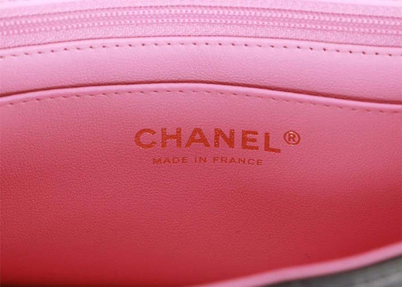 Chanel Mini Classic Flap Bag with Handle Black/Pink (AS2431) in ...