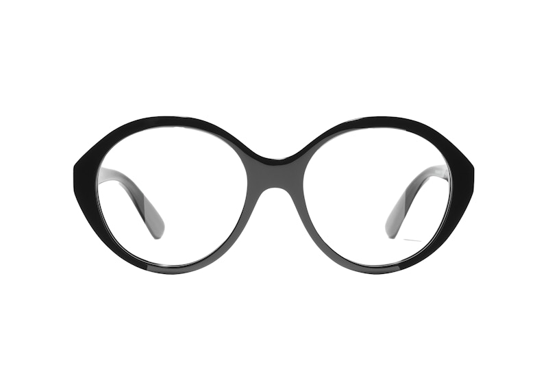 Chanel Round Eyeglasses 51mm Black/Gold (3459 C622) in Acetate with ...