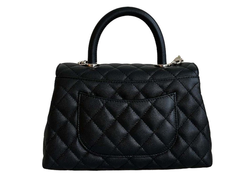 Chanel Small Coco Handbag Black (A92990) in Calfskin with Gold-tone - US