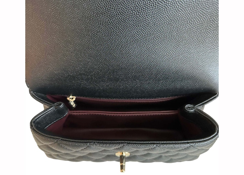 Chanel Small Coco Handbag Black (A92990) in Calfskin with Gold-tone - US