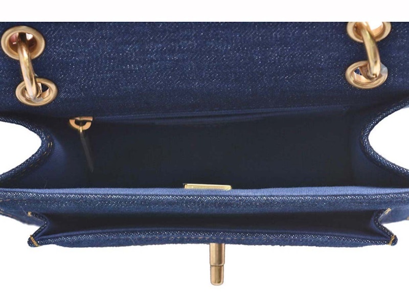 Chanel Small Denim Messenger Blue (AS4051) in Cotton with Gold-tone - US