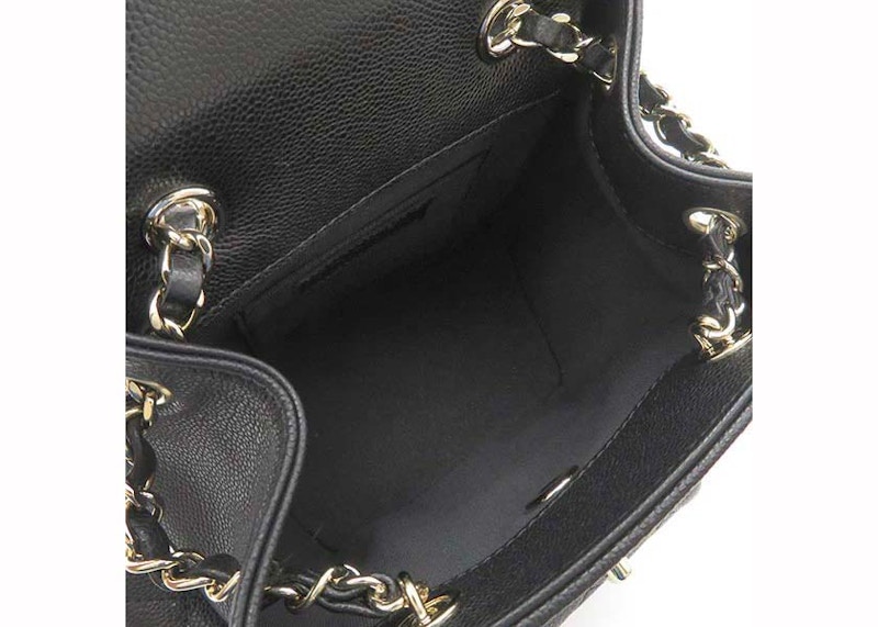 Chanel Small Duma 23K Grained Calfskin Backpack Black (AS4399) in ...