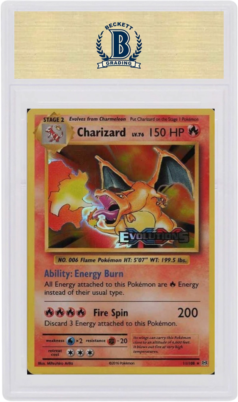 Charizard-Holo Prerelease 2016 Pokemon TCG XY Evolutions #11/108 (PSA ...