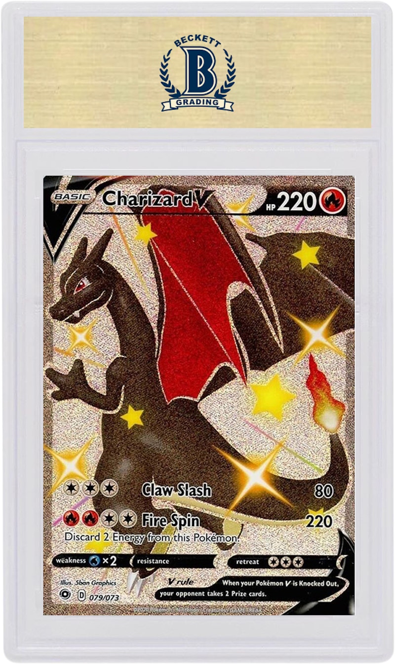 Charizard V SCR 2020 Pokemon Sword & Shield Champion's Path #79 (PSA or ...