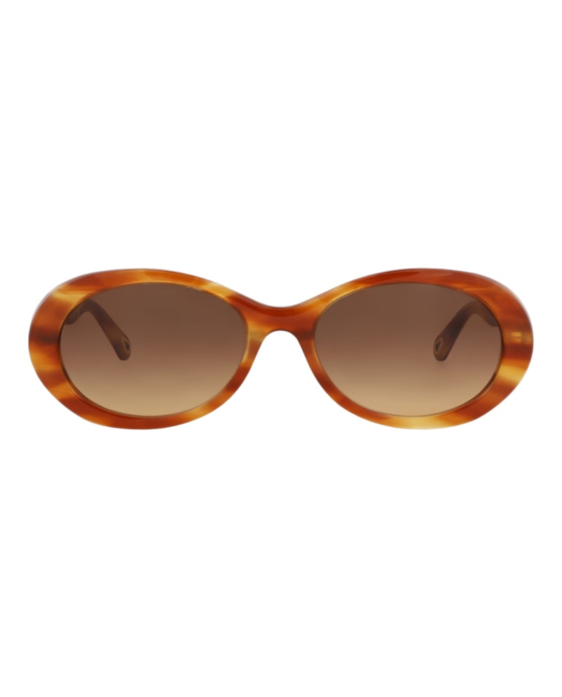Chloe Round-Frame Bio Acetate Sunglasses Havana Havana Brown (CH0088S ...
