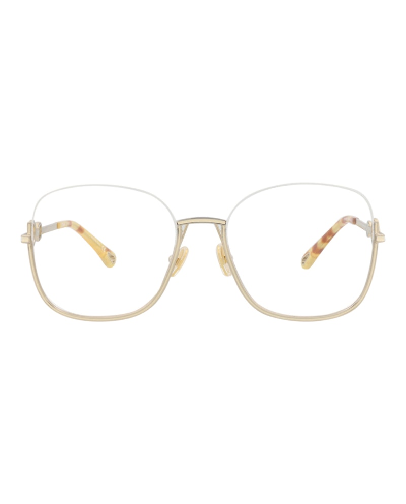 Chloe Square-Frame Metal Optical Frames Gold Gold Transparent (CH0069O ...