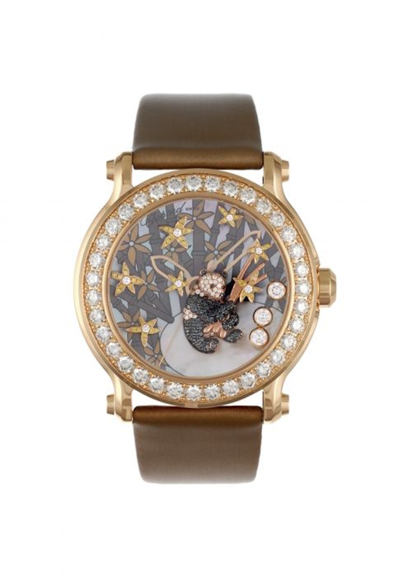 Chopard A Superb Lady's Happy Sport Diamond and Gem-Set Panda 137707 ...