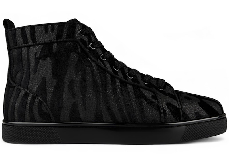 Christian Louboutin Louis Orlato Flat Black Zebra Men's - 1240398 BK01 - US