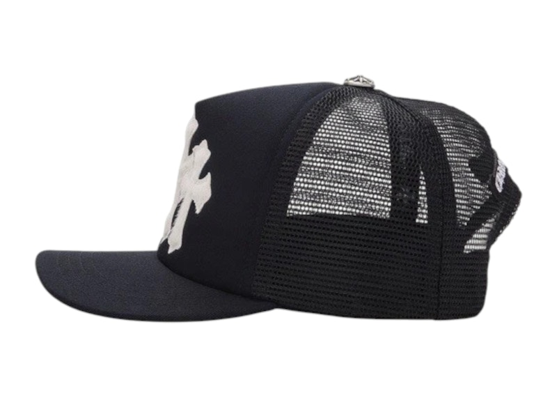 Chrome Hearts White Cemetary Cross CH Trucker Hat Black Hombre - FW25 - US