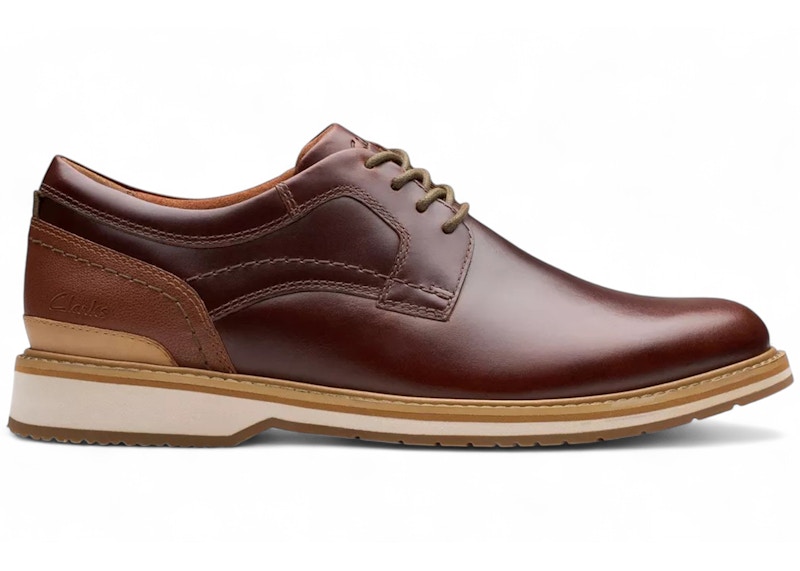 Clarks Monahan Plain Mahogany Combination Men's - 26183841 - US
