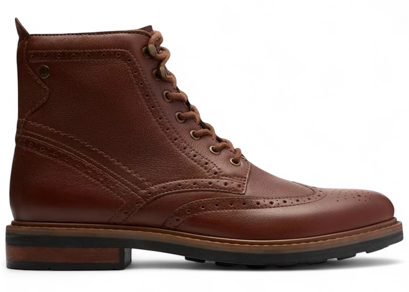 Clarks Newford Lace Boot Mid Tan Leather Men's - 26183376 - US