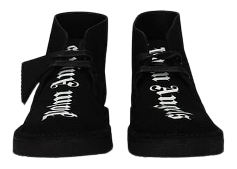 Clarks Originals Desert Boot Palm Angels Logo Black White (Women's ...