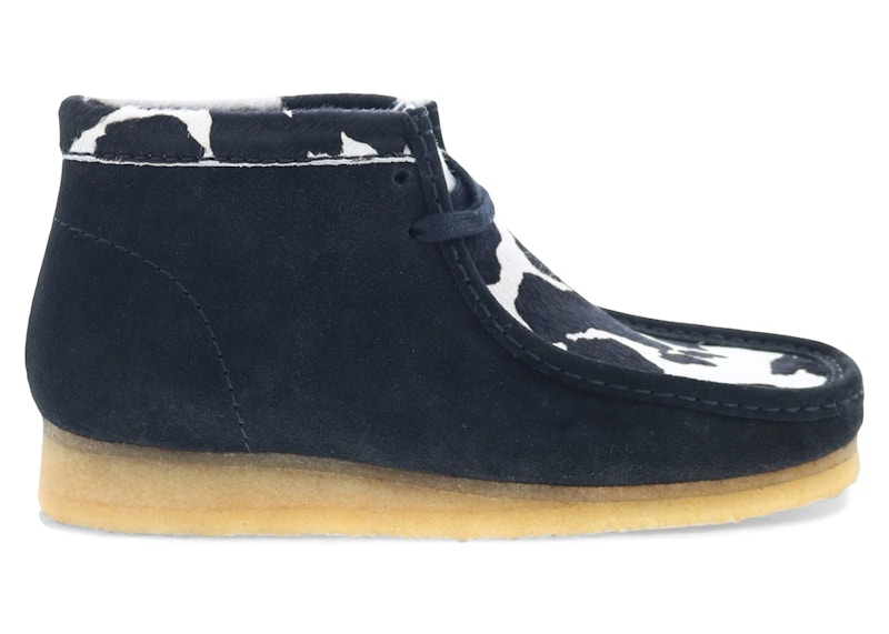 Clarks Originals Wallabee Boot Black Cow Print Men's - 26154810 - US