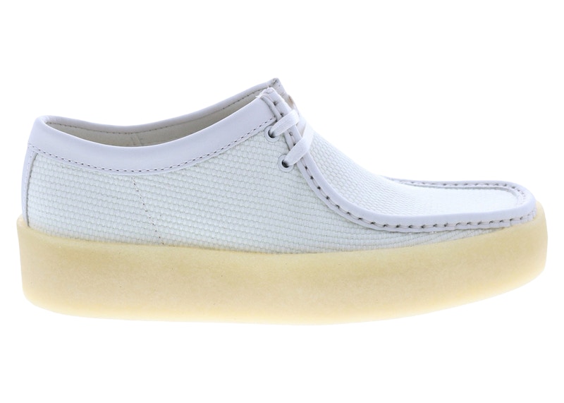 Clarks Originals Wallabee Cup Off White Textile Men's - 26166218 - US