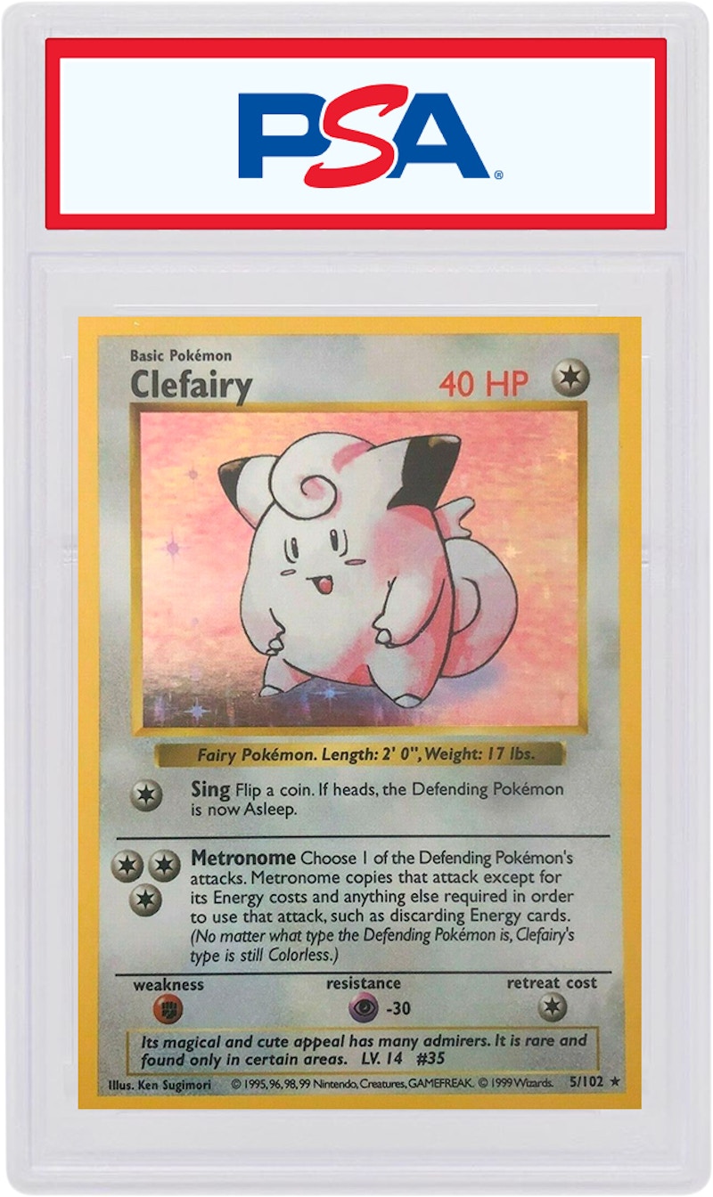 Clefairy-Holo 1999 Pokemon TCG Base Set Shadowless #5/102 (PSA or BGS ...