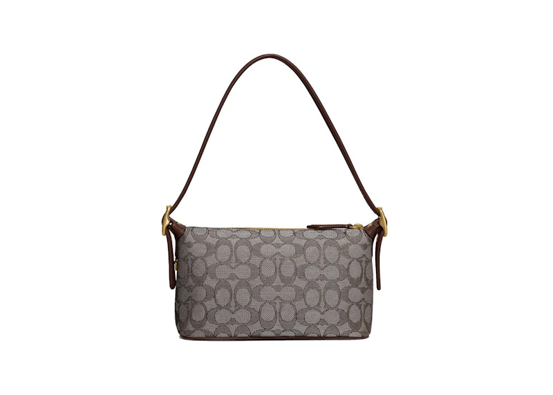 Coach Demi Bag In Signature Jacquard Brass/Oak Maple in Jacquard ...