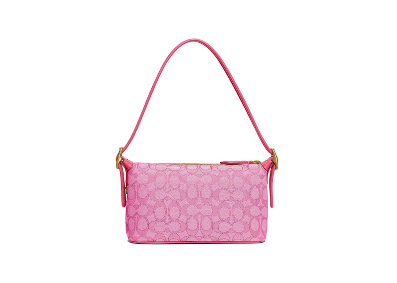 Coach Demi Bag In Signature Jacquard Brass/Petunia in Jacquard/Recycled ...