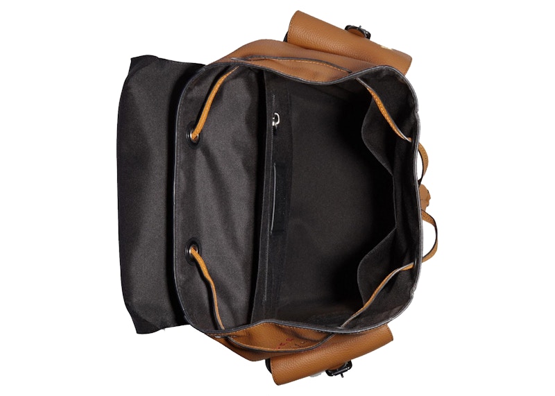 Coach Hudson Backpack Diary Embroidery Brown in Pebbled Leather with ...