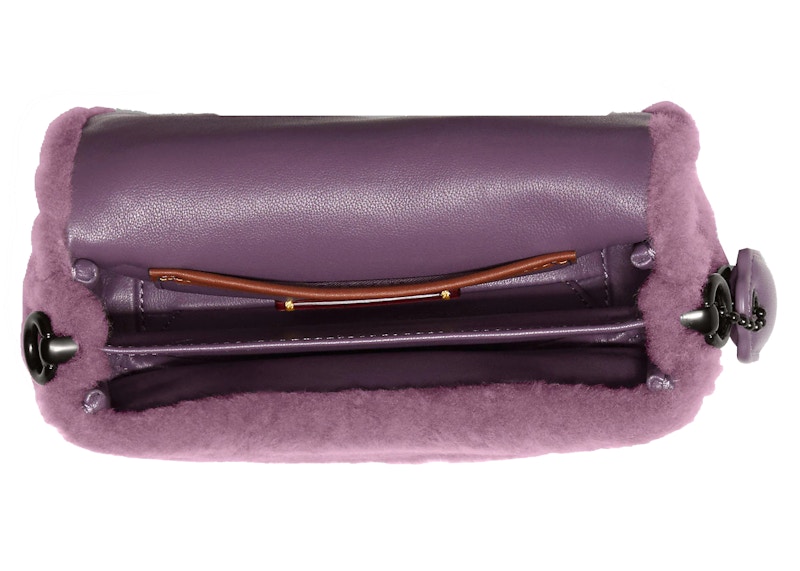 Coach Pillow Tabby 18 Shoulder Bag Shearling Dusty Purple in Shearling ...