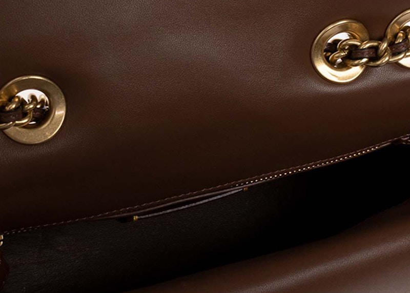 Coach Shoulder Bag in Shearling with Quilting Pillow Madison Brown in ...