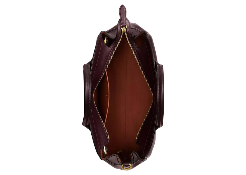 Coach Soft Empire Carryall Bag 40 Brass/Merlot in Leather with Gold ...