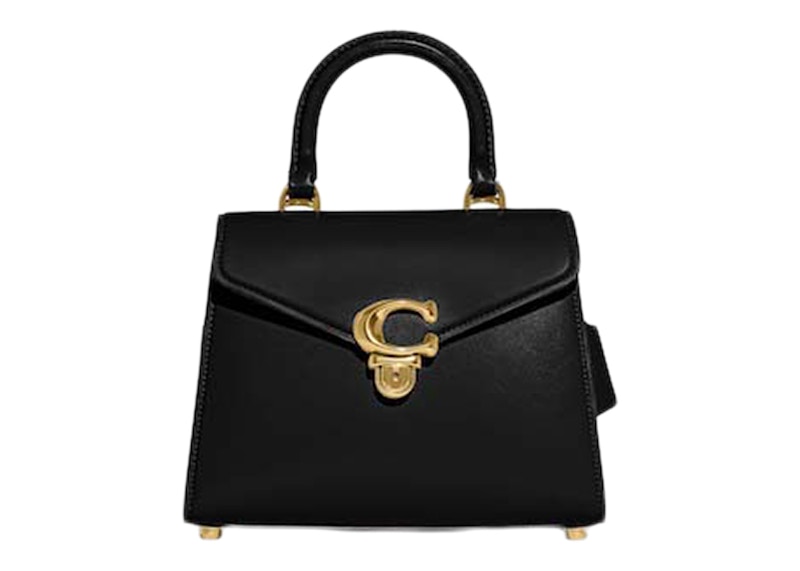 Coach Top Handle Sammy Black in Leather with Gold-tone - US