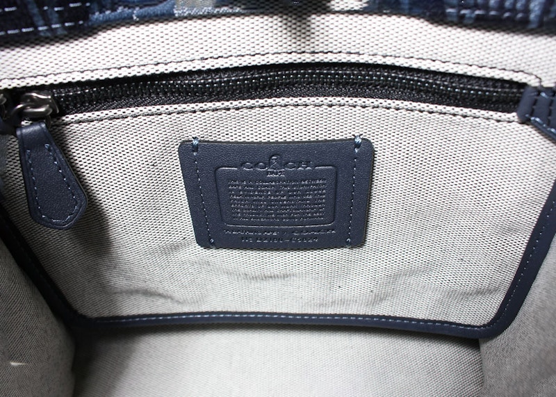 Coach x BAPE Canvas Tote 22 Navy in Canvas/Leather - US