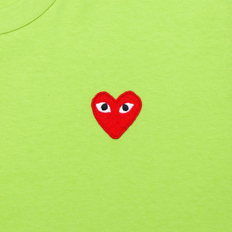 Comme des Garcons Play Women's Pastelle Red Emblem T-shirt Green - US