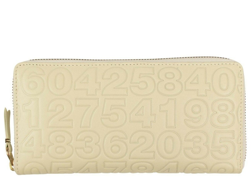 Comme des Garcons SA110ED Wallet Number Embossed Off-White in Leather ...