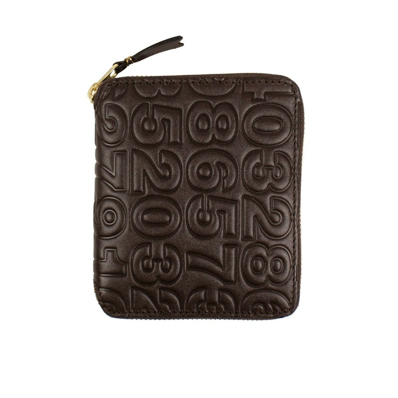 Comme des Garcons SA210ED Wallet Number Embossed Brown in Leather with ...