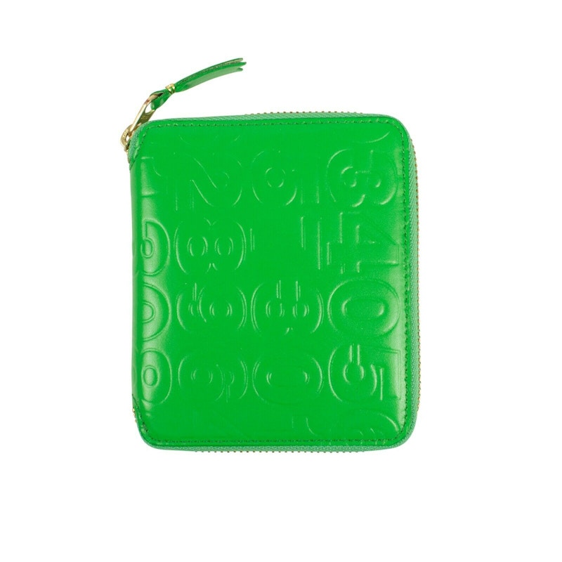 Comme des Garcons SA210ED Wallet Number Embossed Green in Leather with ...