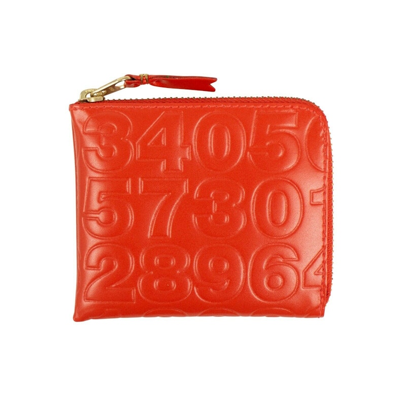 Comme des Garcons SA310ED Wallet Number Embossed Orange in Leather with ...