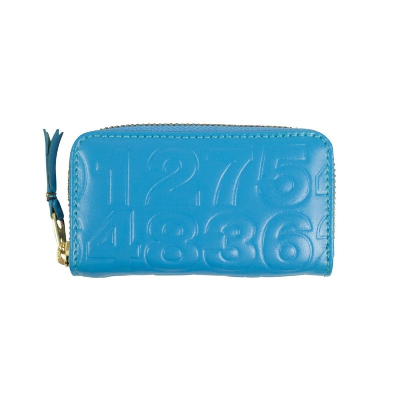 Comme des Garcons SA410XED Wallet Number Embossed Blue in Leather with ...