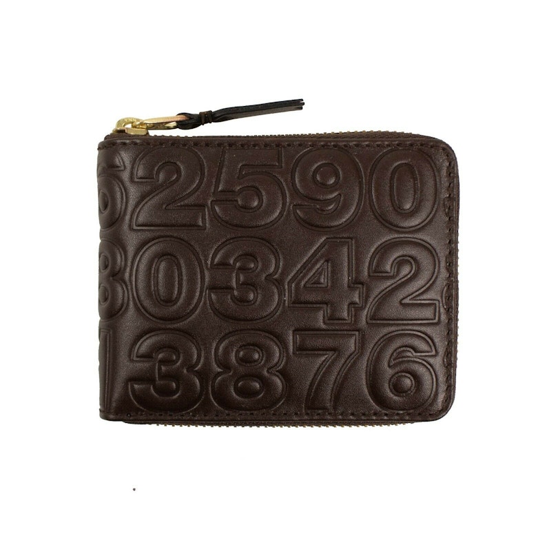Comme des Garcons SA710ED Wallet Number Embossed Brown in Leather with ...
