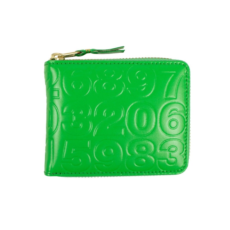 Comme des Garcons SA710ED Wallet Number Embossed Green in Leather with ...