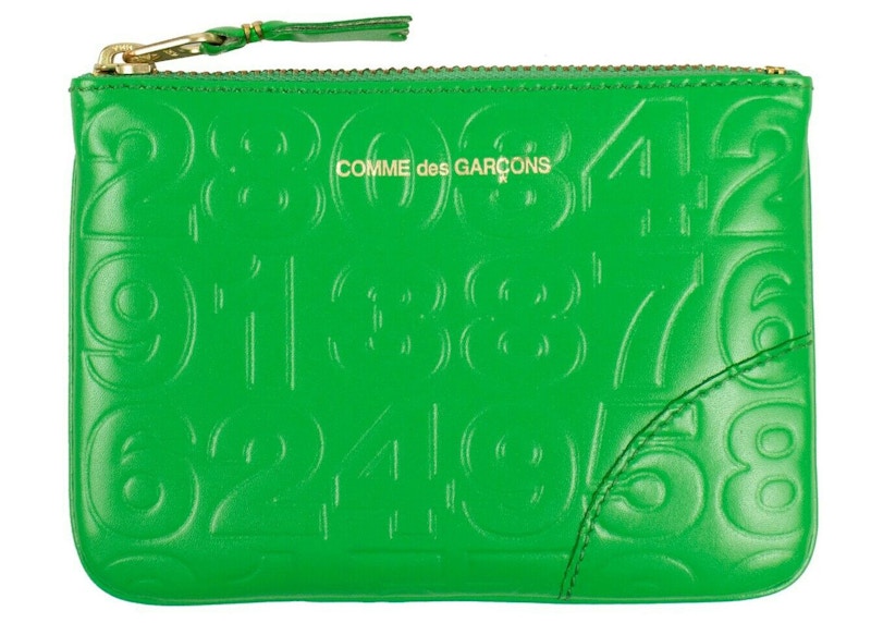 Comme des Garcons SA810ED Wallet Number Embossed Green in Leather with ...