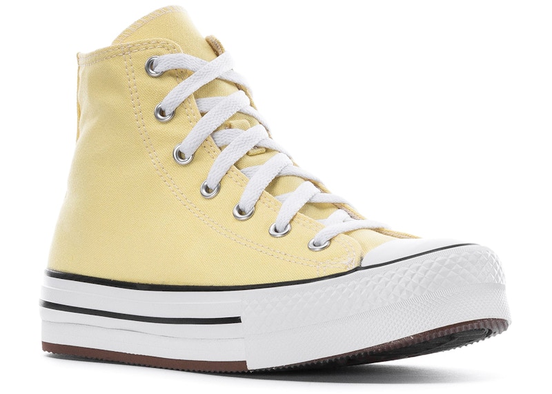 Converse Chuck Taylor All Star Eva Lift Hi Soft Sunshine White (GS ...