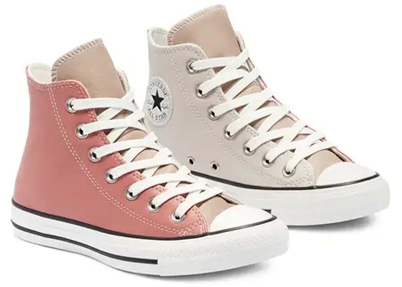 Converse Chuck Taylor All Star Hi Leather Neutral Tones Silt Red Rose ...